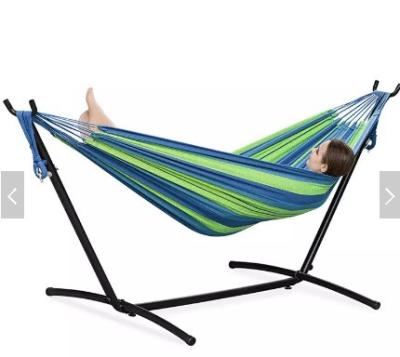 China Outdoor Swing Bed Double Hammock with Stand and Carry Bag Customized Color 20LBS Capacity for sale