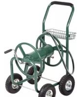 China Green Portable Hose Reel Cart for Convenient Outdoor Gardening 60*102*42.5 Dimensions for sale