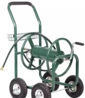 China Qingdao Port Loading Metal Garden Water Hose Reel Cart for Easy Garden Maintenance for sale