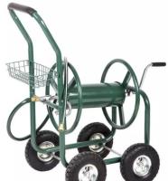 China Qingdao Port Loading Metal Garden Water Hose Reel Cart for Easy Garden Maintenance for sale