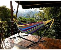 China Free Samples Low MOQ Custom Macrame Hammock With Stand for 260KGS Weight Capacity for sale