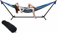 China 260KGS Weight Capacity Portable Free Standing Hammock Chair with Double Hammock Stand for sale