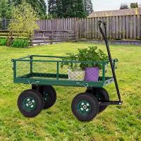 China Qingdao Port Loading Lawn Garden Trolley Wagon Cart with Multi-Functional Design for sale