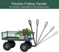 China Qingdao Port Loading Lawn Garden Trolley Wagon Cart with Multi-Functional Design for sale
