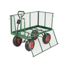 China 500LBS Weight Capacity 17KGS Metal Mesh Cart Wagon for Heavy Duty Material Handling for sale