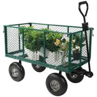 China 500LBS Weight Capacity 17KGS Metal Mesh Cart Wagon for Heavy Duty Material Handling for sale