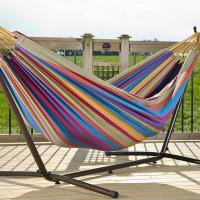 China 260KGS Weight Capacity Outdoor Indoor Canvas Hammock With Stand for Beach Relaxation for sale