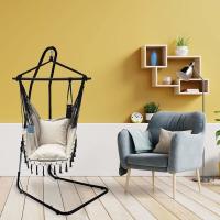 China Adjustable Curved Hammock Chair Swing Stand For Hanging Chair Lounger Easy Collapsible for sale