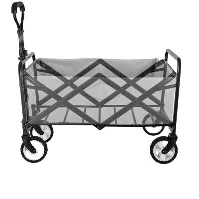 China 86*46*85 Dimension Green Collapsible Folding Utility Cart Wagon for Outdoor Camping for sale