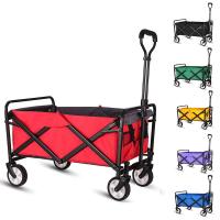 China 86*46*85 Dimension Green Collapsible Folding Utility Cart Wagon for Outdoor Camping for sale