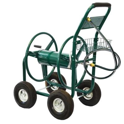 China Portable Heavy Duty Garden Lawn Water Hose Reel Storage Cart 19kg Capacity with Wheels for sale