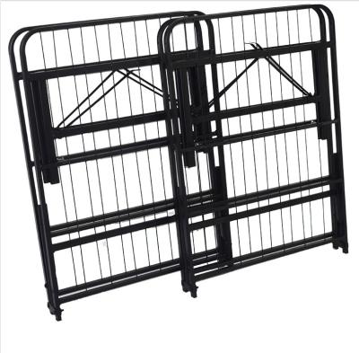 China Mail Packing Black Metal Folding Bed for Adult Siesta Office and Hotel Easy to Set Up for sale