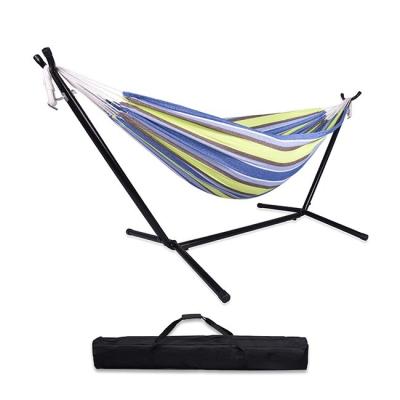 China Outdoor Furniture Double Person Portable Metal Hammock With Stand Strong and Durable for sale