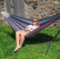 China Double Hammock Chair With Stand 260KGS Weight Capacity Customized Color Storage Carry Bag for sale