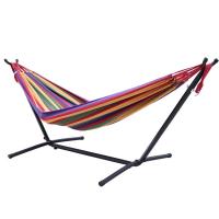 China Double Hammock With Space Saving Steel Stand Easy Collapsible And Carrying Case for sale