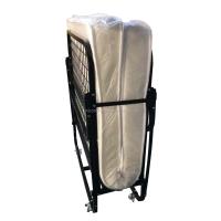China Foldable Light Weight Folding Metal Bed with Wheels for Hotel and Bedroom Easy to Move for sale