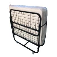 China Foldable Light Weight Folding Metal Bed with Wheels for Hotel and Bedroom Easy to Move for sale