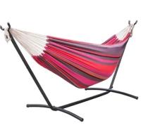 China Outdoor Leisure Facilities Portable Canvas Swing Bed with Stand 260KGS Weight Capacity for sale
