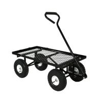 China Outdoor Heavy Duty Folding Steel Four-wheel Garden Tool Cart for Beach Activities for sale