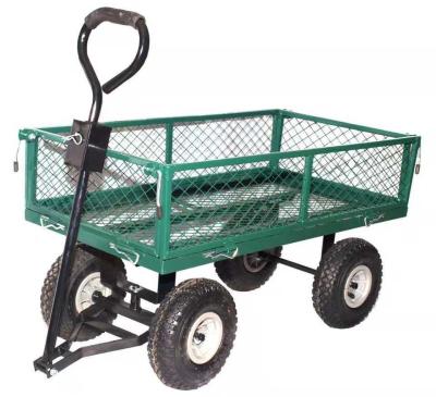China 300LBS Heavy Duty Lawn Garden Yard Trolley Wagon Cart for Tools for sale
