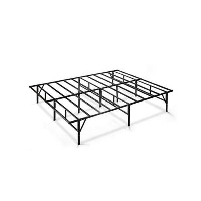 China Affordable Black Steel Frame King Size Bed Frame with Coastal Design Style for sale