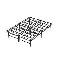 China Affordable Black Steel Frame King Size Bed Frame with Coastal Design Style for sale