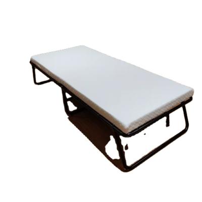 China Folded Yes Black Sleep Master Folding Guest Oxford Bed Frame With Comfort Foam Mattress for sale