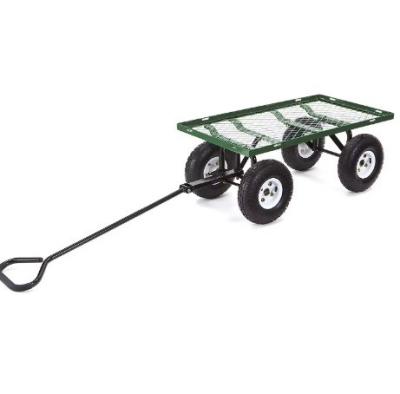 China 20LBS Capacity Silver Garden Trailer Four-wheel Design for Smooth Transport and Haulin for sale