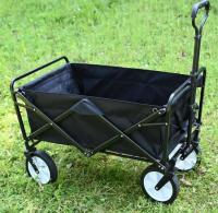 China Adjustable Handle Folding Utility Trolley Cart Green for Outdoor Camping and Garden for sale