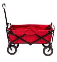 China Custom Outdoor Folding Wagon 15LBS Capacity Green Portable Trolley Carrier with Storage for sale