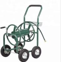 China Qingdao Port Loading 19LBS Metal Garden Water Hose Reel Cart with Portable Water Pipe for sale