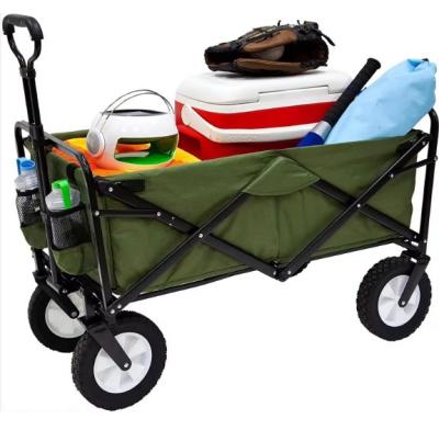 China Adjustable Black Red Camping Wagon with 260KGS Weight Capacity 20LBS Capacity for sale