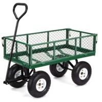 China 400-lbs Capacity Hand Trolley Truck Dump Dolly for Heavy-duty Four-wheel Garden Cart for sale