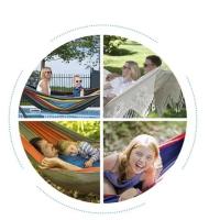 China 260KGS Weight Capacity Double Cotton Hammock With Space Saving Steel Stand for 2 Person for sale
