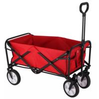 China Qingdao Port Loading Folding Hand Trolley Outdoor Cart with and Green Design for sale
