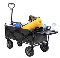 China Four-wheel Customized Outdoor Camping Cart Folding Rolling Carts Camping Wagon for Qingdao Port of Loading for sale