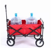 China 300LBS Capacity Outdoor Collapsible Folding Wagon with Pneumatic Wheel Construction for sale