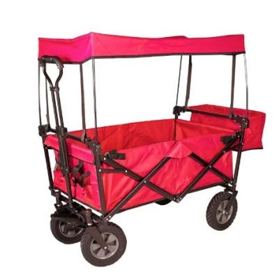 China 260KGS Weight Capacity Four-wheel Wagon Carts With Removable Canopy For Beach Shopping for sale