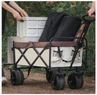 China 260KGS Weight Capacity Four-wheel Wagon Carts With Removable Canopy For Beach Shopping for sale