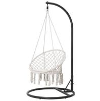 China Stain Resistant Hammock Swing Chair Machine Washable Hammock Chair With Tassels for sale