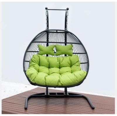 China Customized Color Patio Gardening Furniture Set with Double Seater Hanging Swing Chair for sale