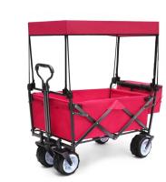China 86*46*85 Dimension Steel Frame Outdoor Camping Folding Cart with Table and Four-Wheel for sale