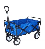 China Green Heavy Duty Foldable Wagon Hand Truck with Universal Wheels and Load Capacity for sale