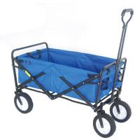 China Green Heavy Duty Foldable Wagon Hand Truck with Universal Wheels and Load Capacity for sale