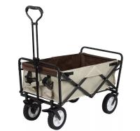 China Qingdao Port 4 Wheels Folding Wagon Cart for Easy Transport and 260KGS Weight Capacity for sale