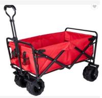 China Four-wheel Green Folding Utility Wagon Cart Convenient for Outdoor Camping and Garden for sale
