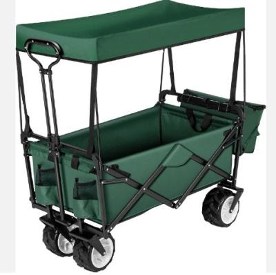 China 86*46*85 Portable Collapsible Folding Garden Cart Outdoor Wide Wheel Wagon for Camping for sale