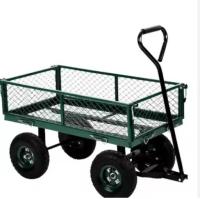 China Tools Heavy Duty Mesh Wagon Cart with Removable Sides and Rubber Tire from Qingdao Port for sale