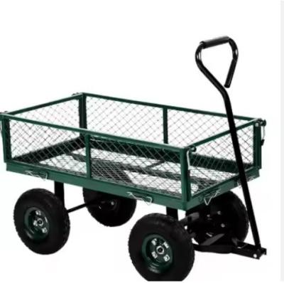 China Tools Heavy Duty Mesh Wagon Cart with Removable Sides and Rubber Tire from Qingdao Port for sale
