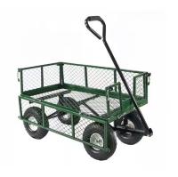 China Tools Heavy Duty Mesh Wagon Cart with Removable Sides and Rubber Tire from Qingdao Port for sale